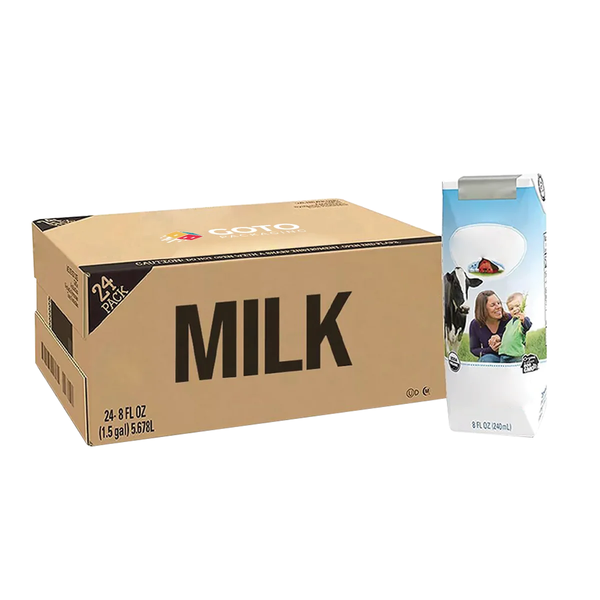 Custom Printed Half Pint Milk Cartons - Custom Packaging in Bulk - Goto ...